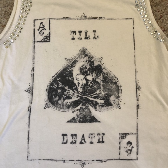 Guess | Tops | Tank With Rhinestone | Poshmark